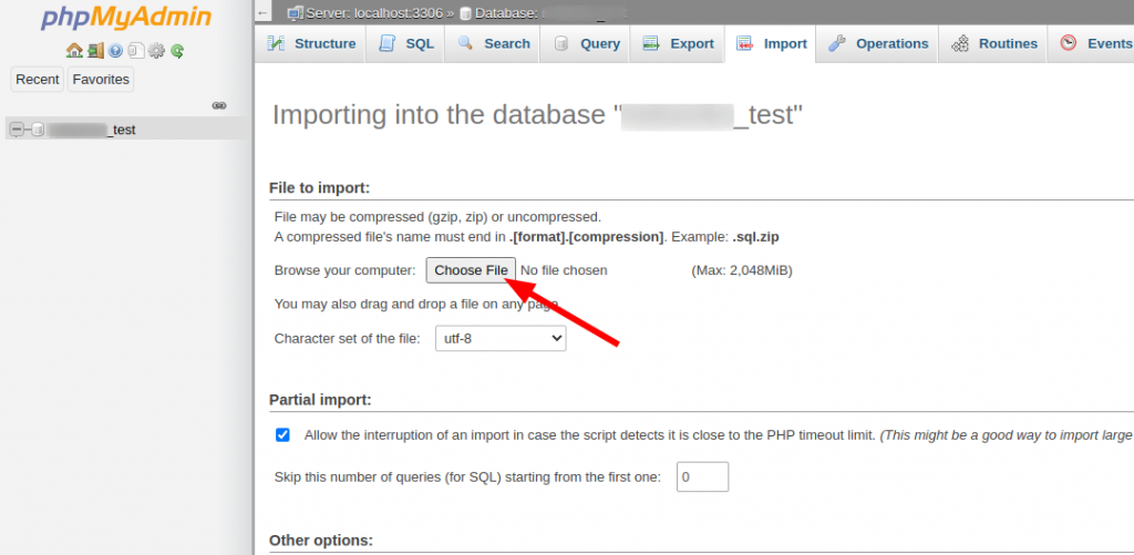 Setting Database MySQL di Plesk