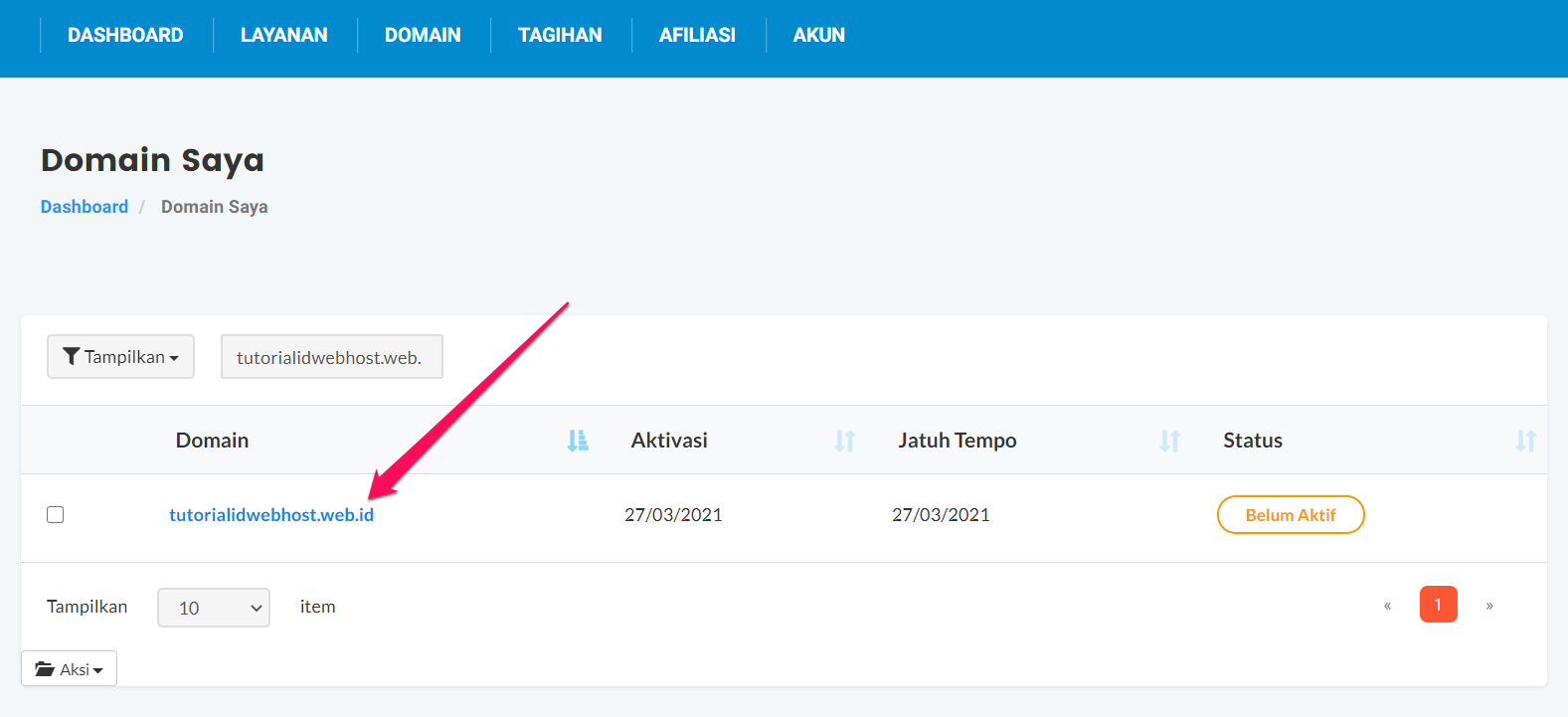 Cara Upload Syarat Domain ID via Halaman Member IDwebhost